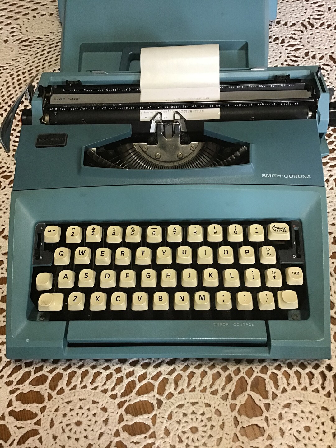Smith Corona Courier Portable Typewriter, Baby Blue, 1970s, Office ...