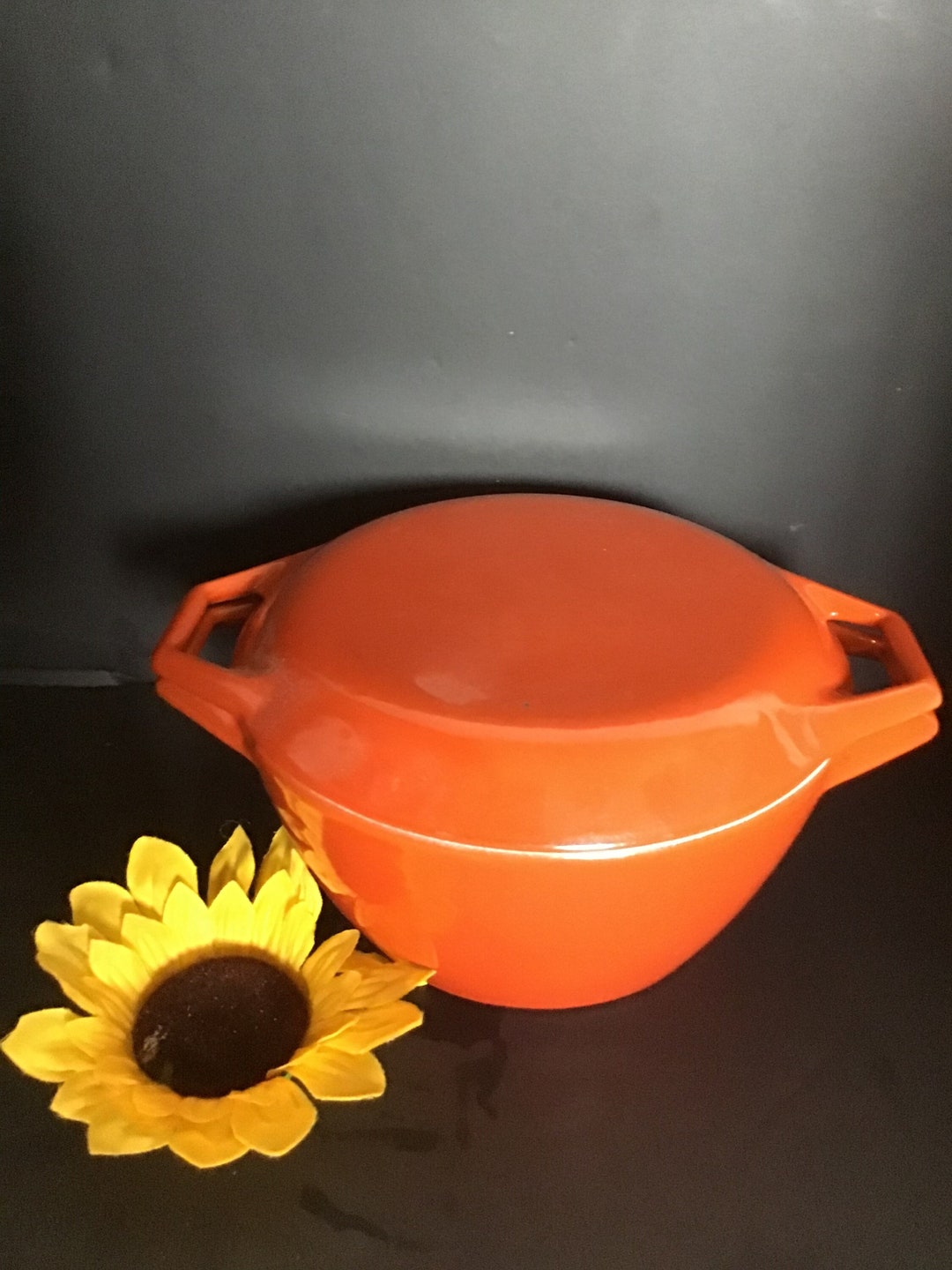 2 Quart(d2) Nacco Orange-red Cast Iron Enamelware, Denmark,1970s Orange ...