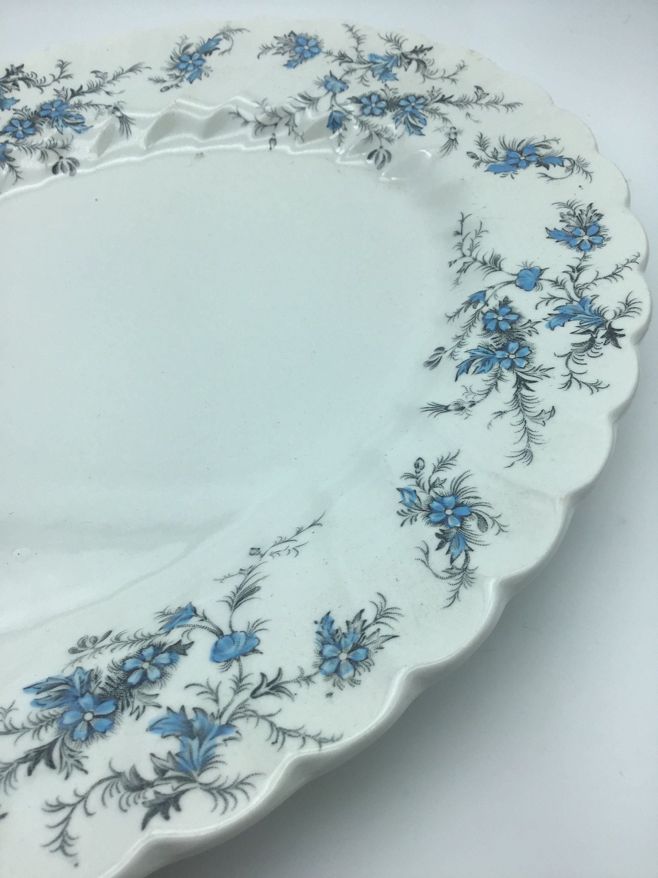Myott China Lake Sound of Music Platter With Delicate Blue Flower and ...