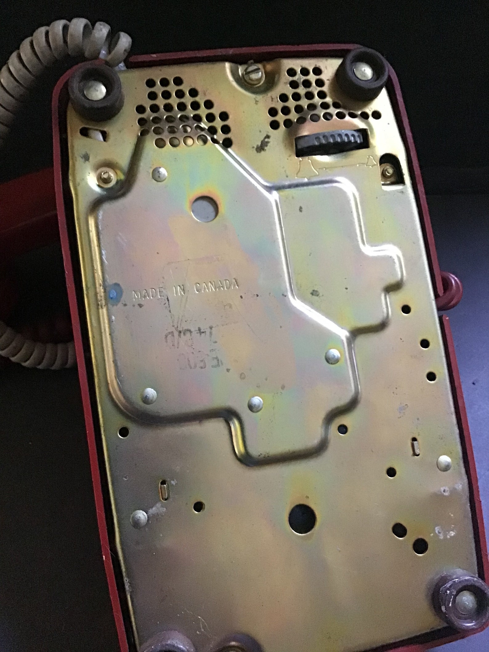 Red Rotary Phone, Vintage Retro Dial up Telephone, 1970s Working Phone ...