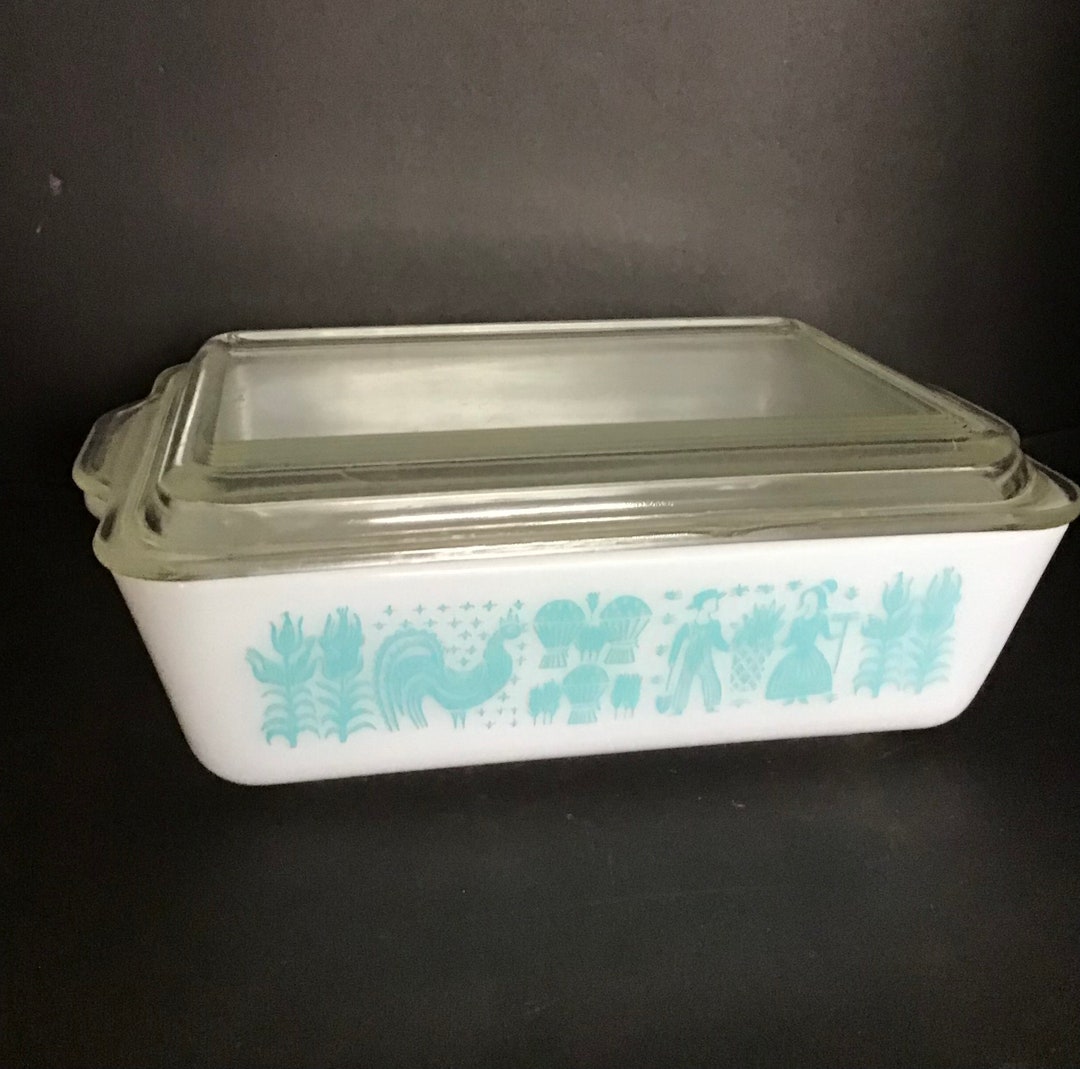 Vintage Pyrex Amish Butterprint Fridgie-refrigerator Dish-glass ...