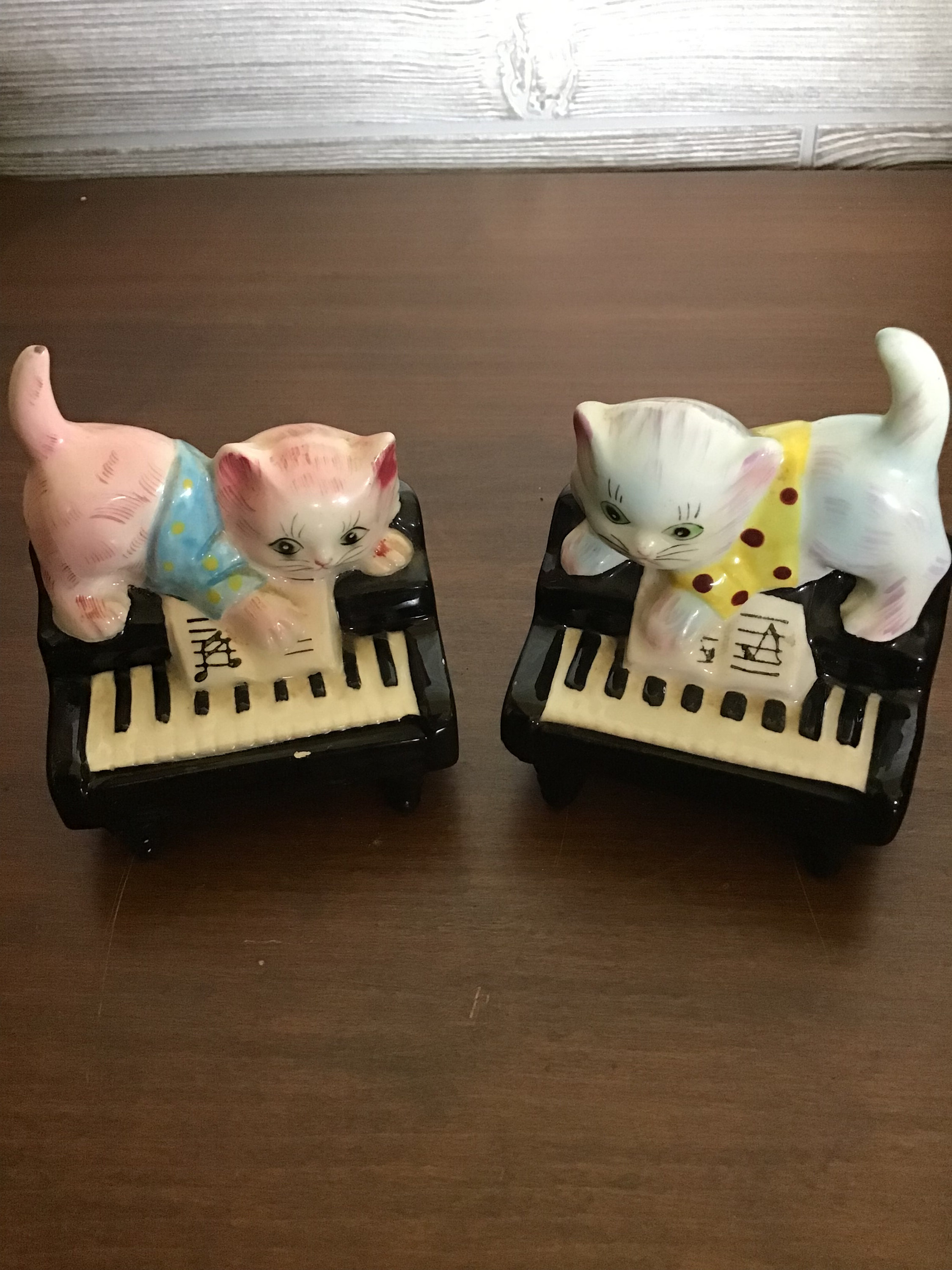 Lefton Cats on Piano Salt and Pepper Shakers, Anthropomorphic Kittens ...