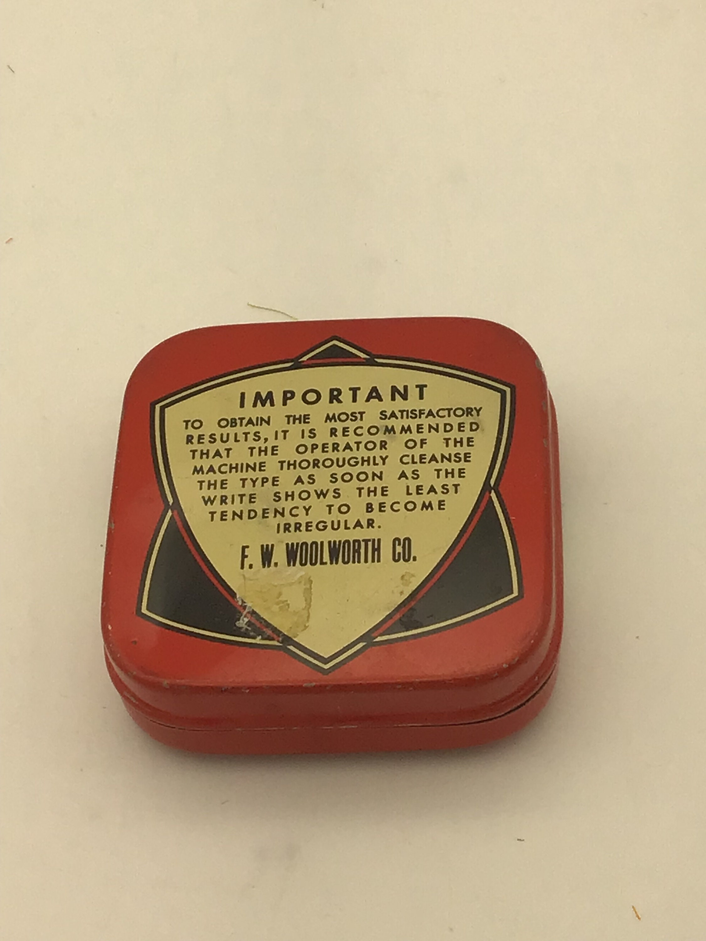 Herald Square Typewriter Ribbon Tin, Vintage Typewriter,fw Woolworth Co ...