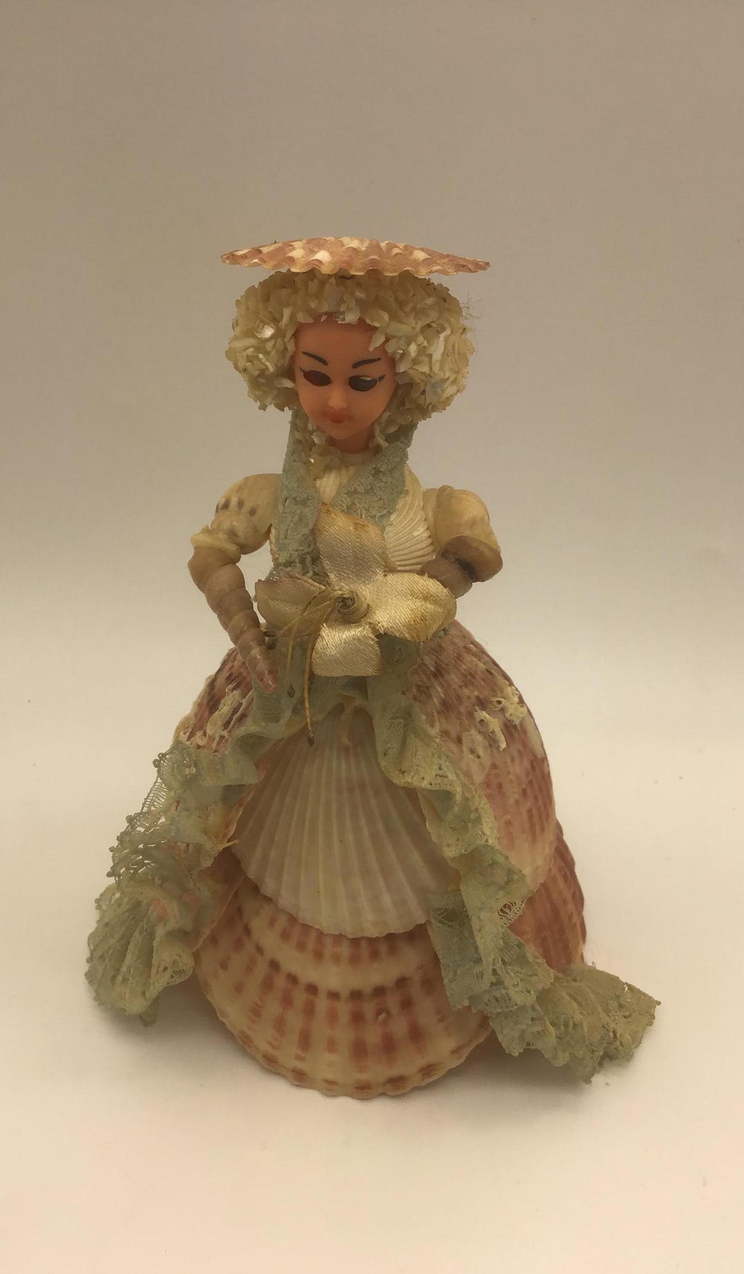 Vintage Seashell Doll, Sea Shell Sleepy Eyes Doll,collectible Dolls ...