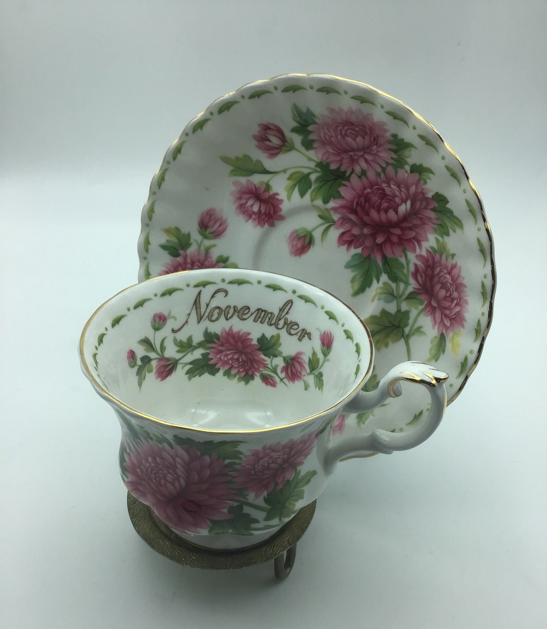 Royal Albert November Flower of the Month Tea Cup & Saucer ...