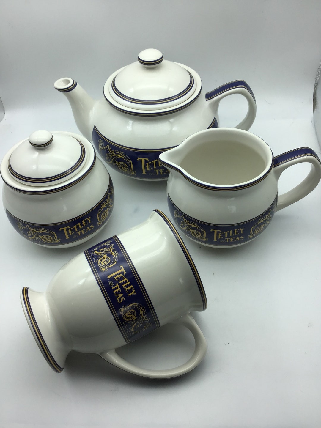 Tetley Tea Pot,tetley Cream & Sugar Dish, Tetley Mug,promotional Tetley ...