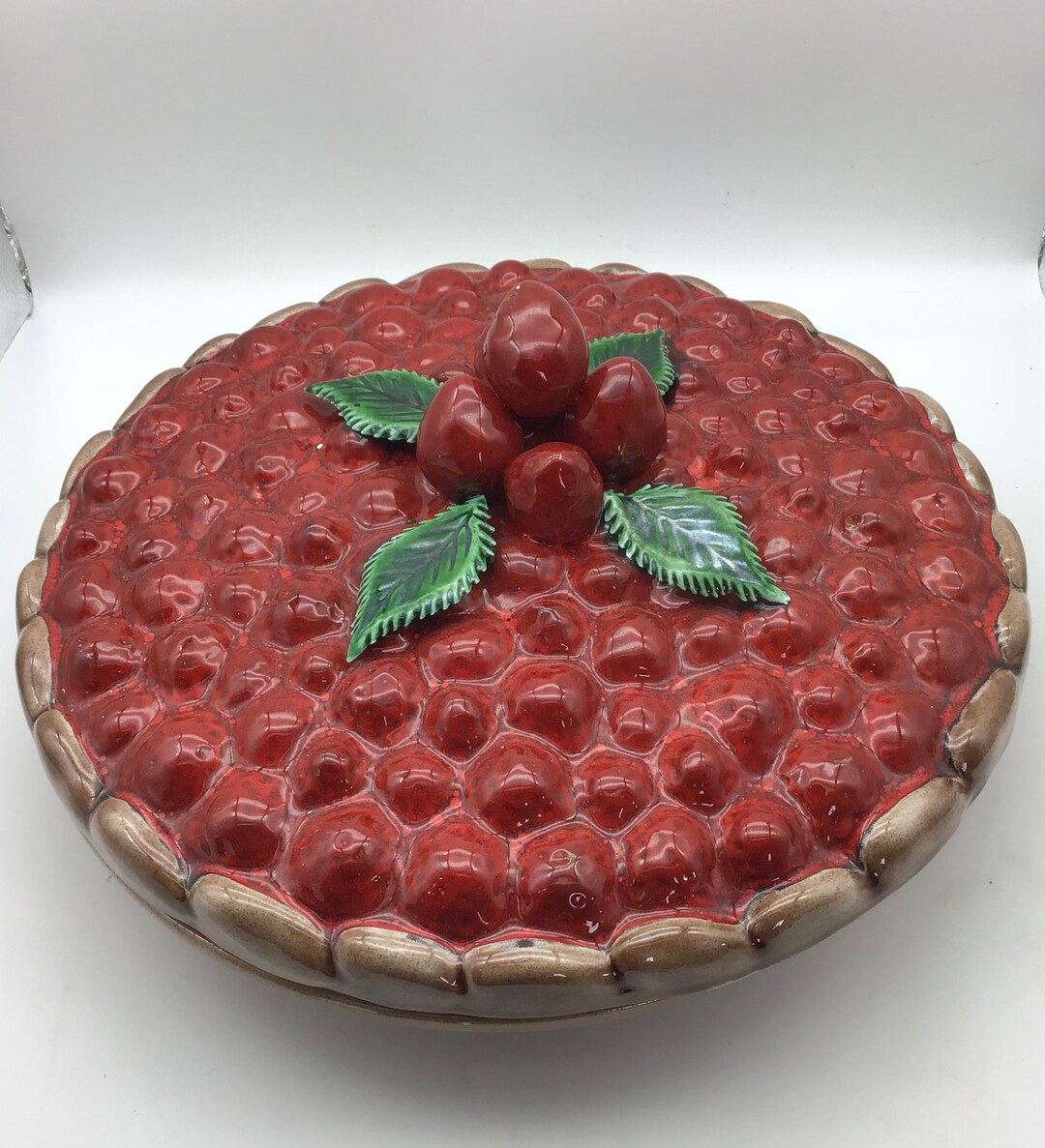 Vintage Ceramic Strawberry Pie Plate, Strawberry Dish,pie Plate ...