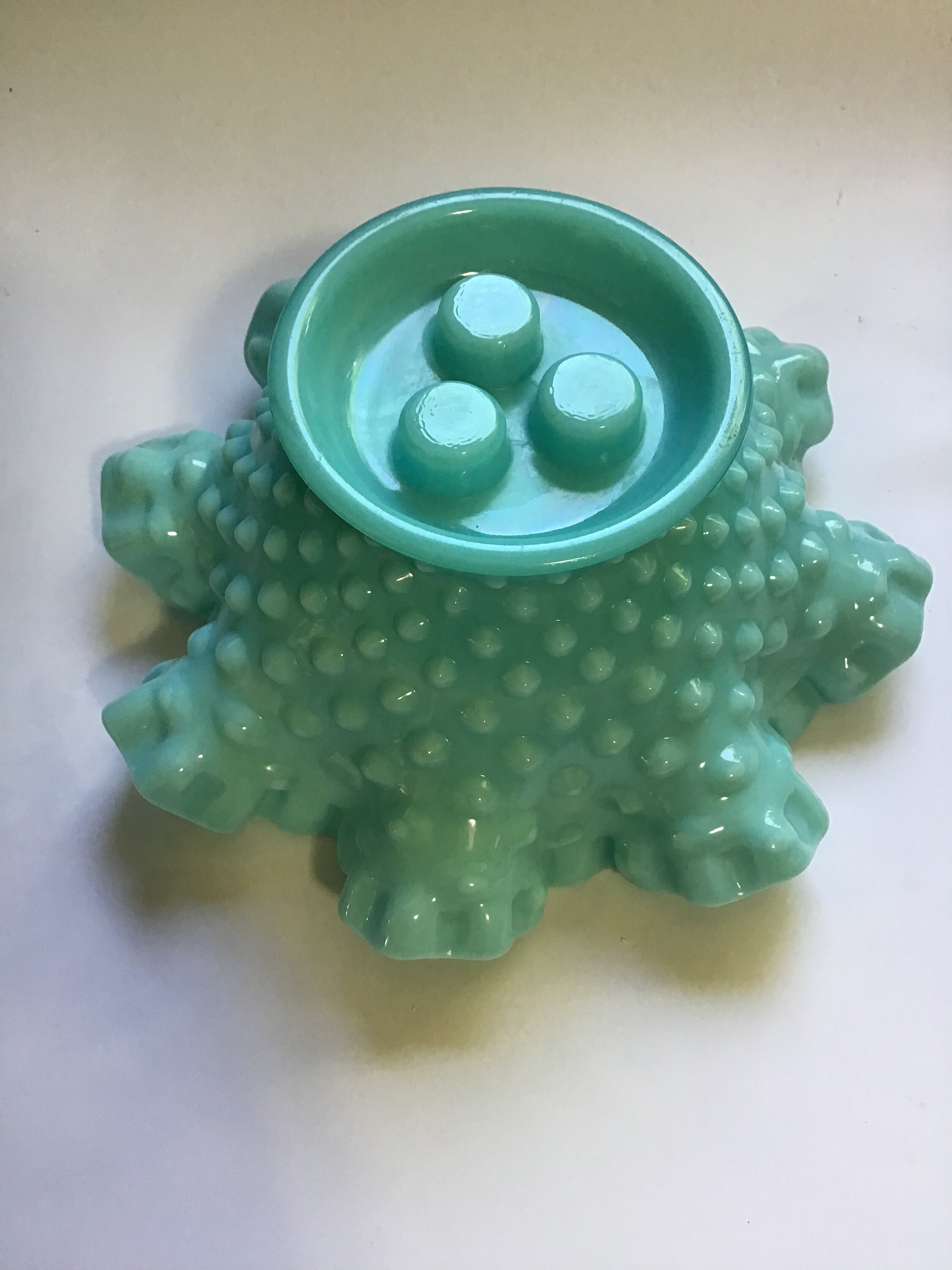 Fenton Blue Hobnail Epergne, 4 Piece Turquoise Milkglass Epergne - Etsy