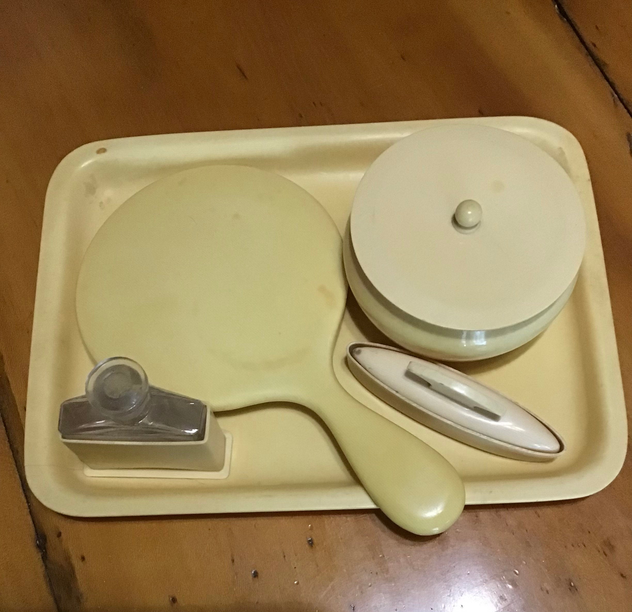 Antique French Ivory Dresser Set, Bakelite Manicure Set, - Etsy