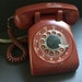 Red Rotary Phone, Vintage Retro Dial up Telephone, 1970s Working Phone ...