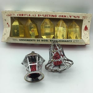 Vintage Double Glo Reflector Ornaments,set of 4,plastic Christmas Tree ...