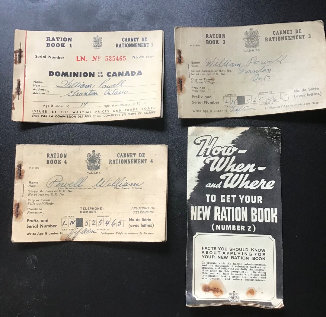 WW2 Ration Books and Stamps,ww2 Canadian Memorabilia, WW2 Collectibles ...
