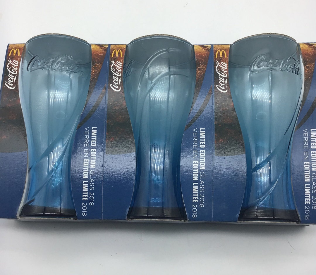 Coca-cola Blue Glasses,set of 3 Coke Tumblers,original Boxes,coke ...