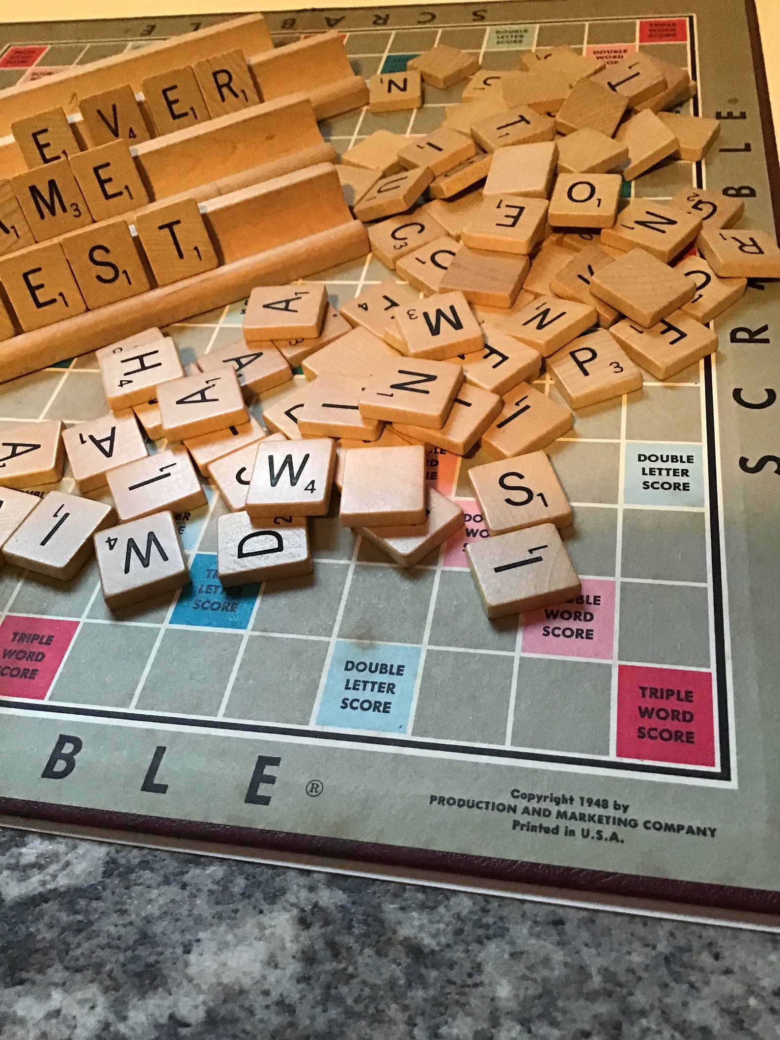 Vintage 1950s Scrabble Game, Family Fun Board Game - Etsy