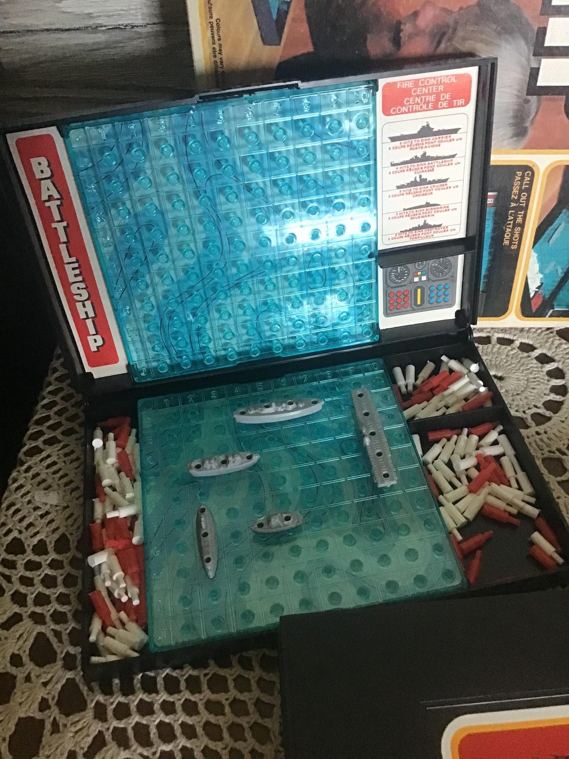 Vintage Battleship Game, Family Fun Board Game,strategic Board Game ...