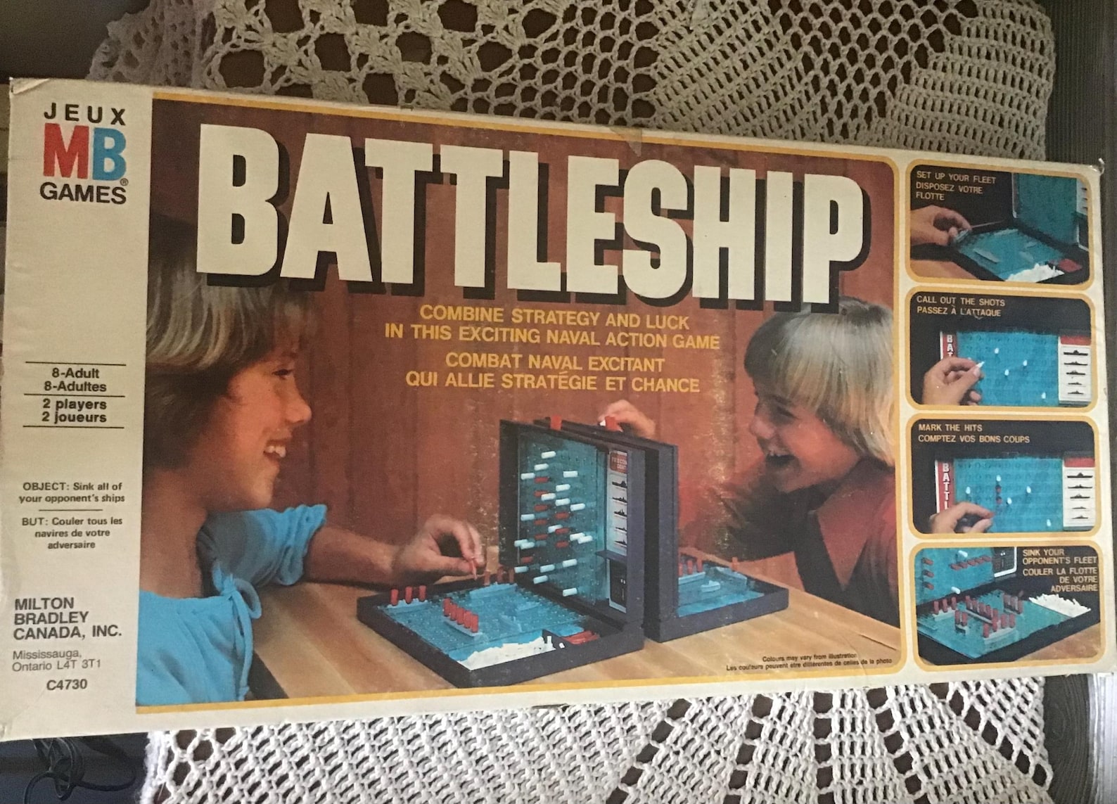 Vintage Battleship Game, Family Fun Board Game,strategic Board Game ...