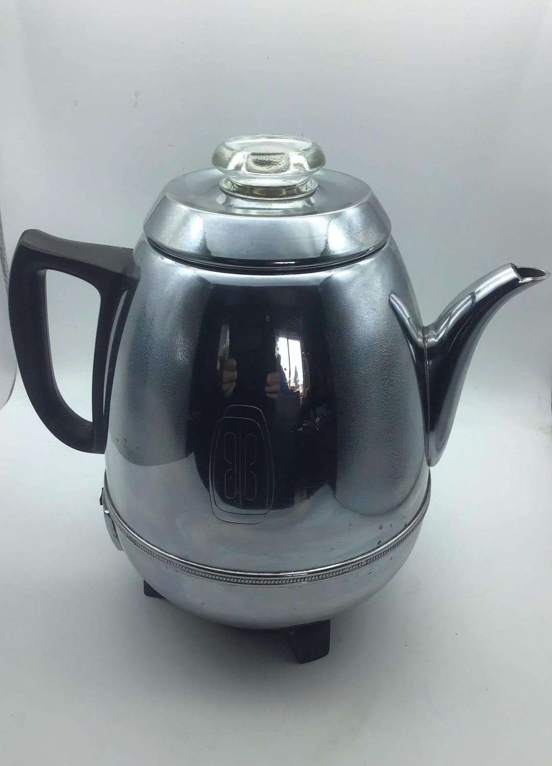 Vintage General Electric Coffee Percolator, Egg Shaped, Chrome Coffee ...