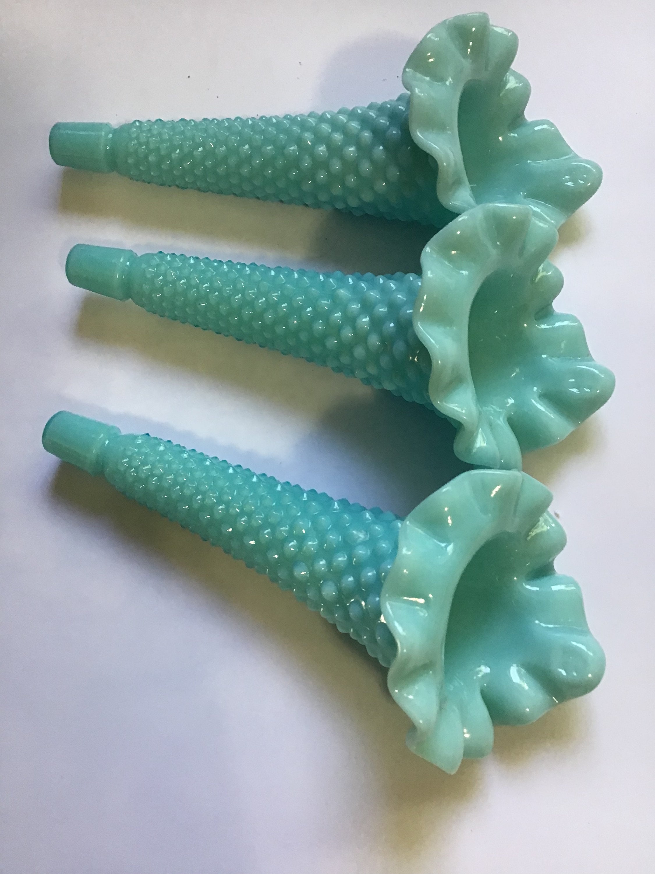 Fenton Blue Hobnail Epergne, 4 Piece Turquoise Milkglass Epergne - Etsy