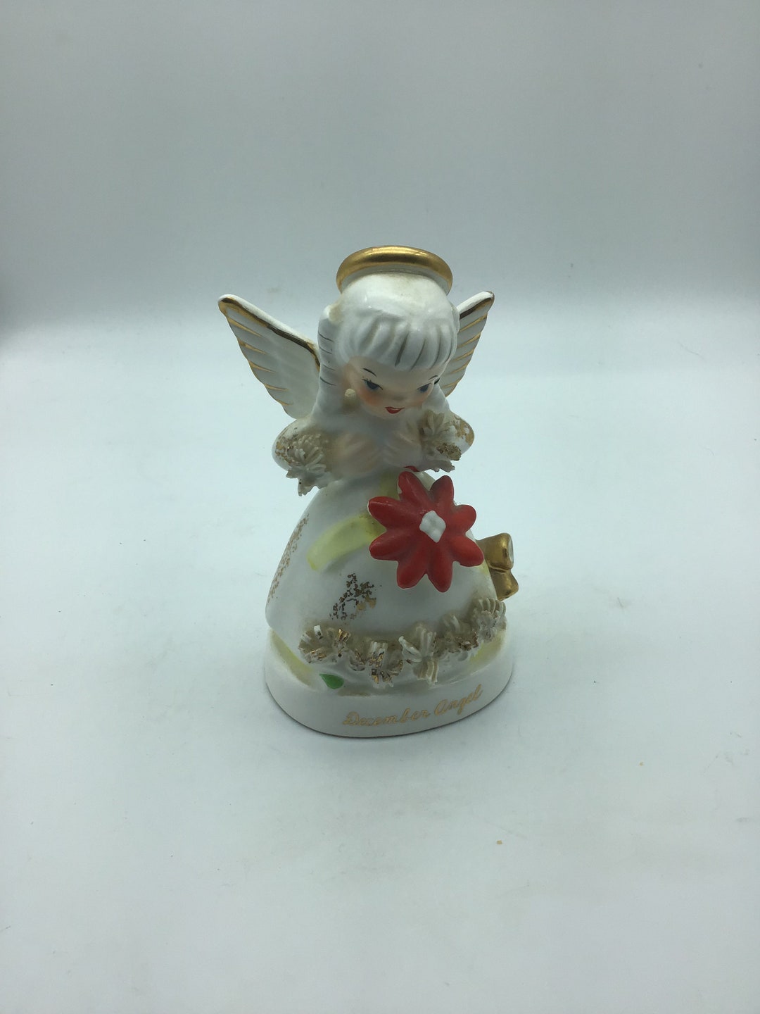 Napco December Angel, Vintage Angel Figurine, Birth Month Girl, 1372 ...
