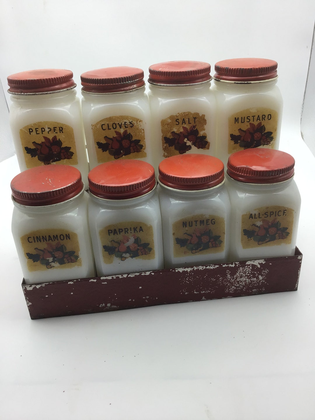 Vintage Tipp City Shakers, Sunburst Fruit Design, Wall Mounted Milk ...