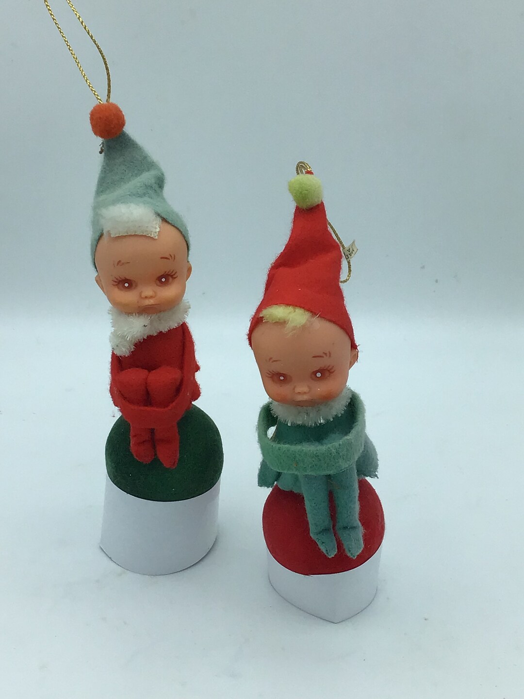 Vintage Knee Hugging Elves, Christmas Decoration,pixies, Christmas ...