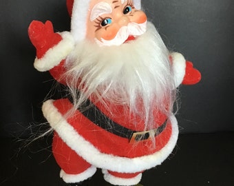 Flocked Santa - Etsy