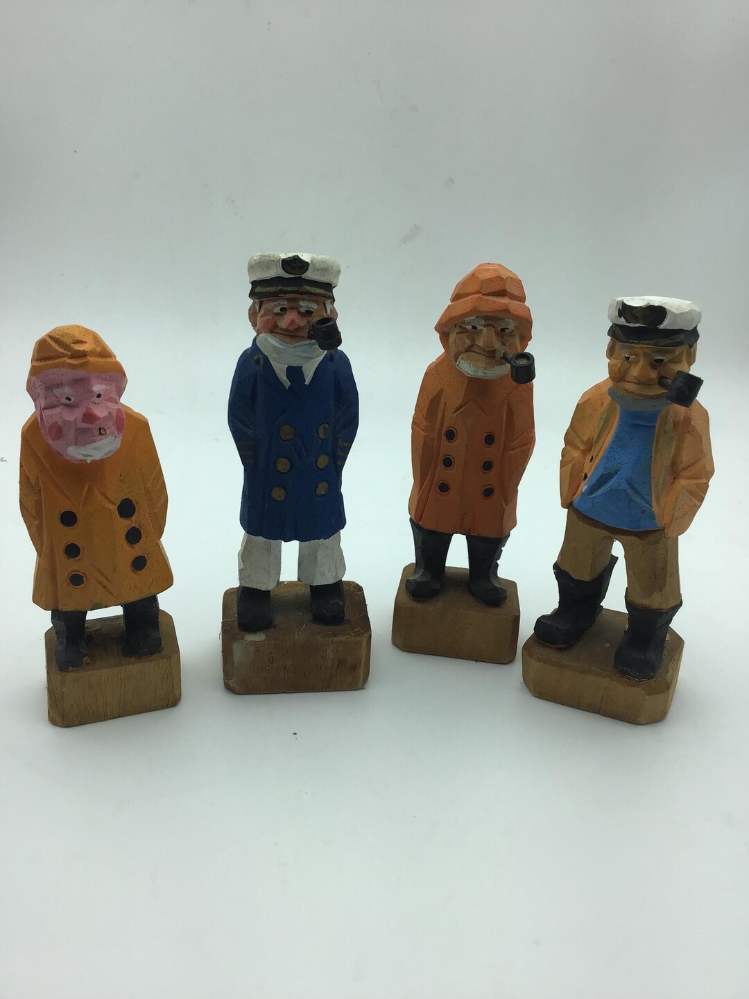 Vintage Canadian Wooden Folk Art, Quebec Folk Art Figures,unsigned ...