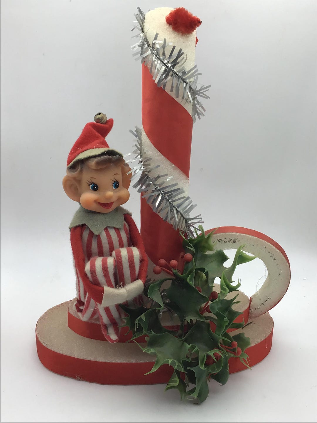Vintage Knee Hugging Elf, Elf on Shelf,christmas Decor,christmas Kitsch ...