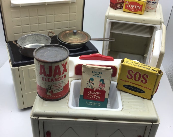 Vintage German Tin Kitchen,mfz 1950’s Appliances,tin Stove,tin Sink ...