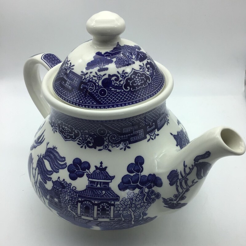 Blue Willow Teapot - Etsy