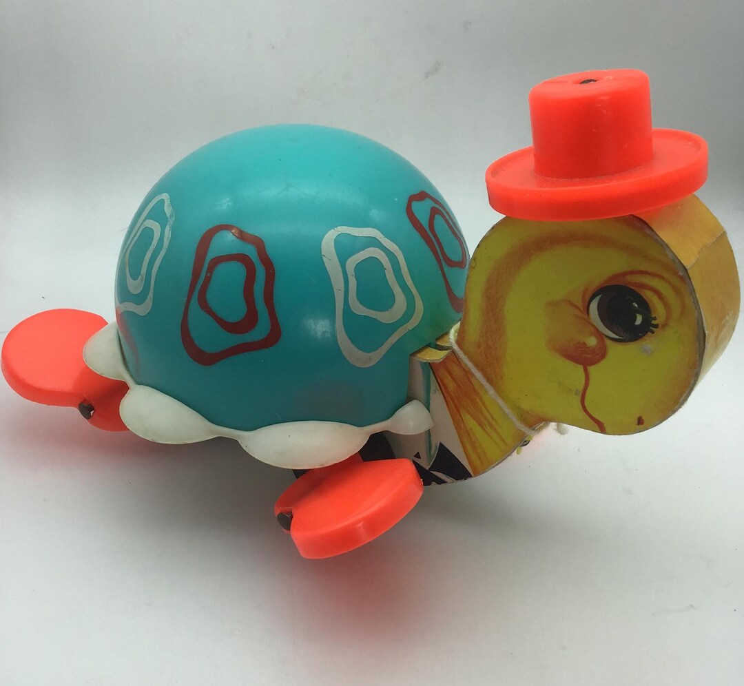 Vintage Fisher Price, Tip Toe Turtle, 1962,#773, Pull Toy,childhood ...