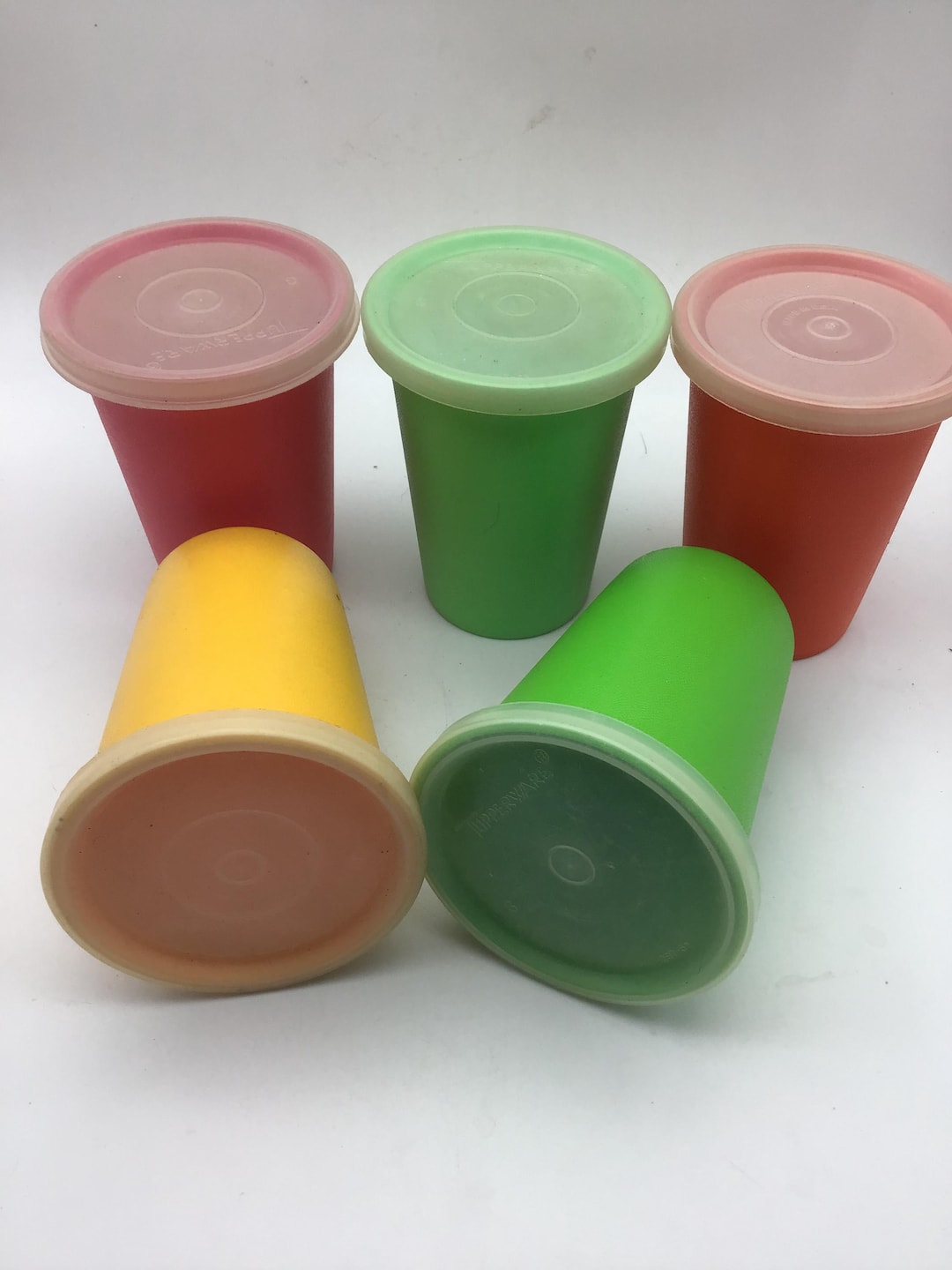 Vintage Tupperware Cups, Cups With Lids, Traveling Glasses,camping ...