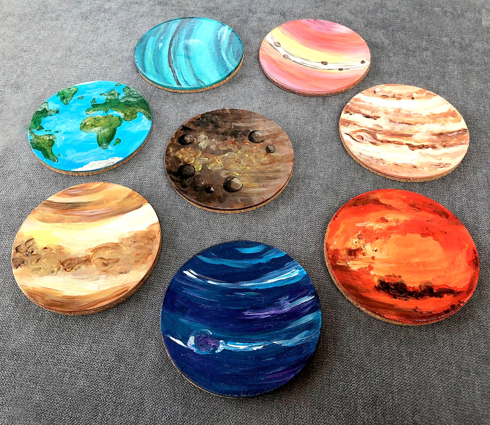 Handpainted Planet Coasters - Etsy