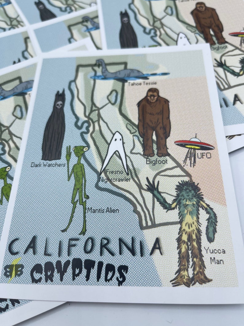 California Cryptids Print by Bailey Berendsen - Etsy