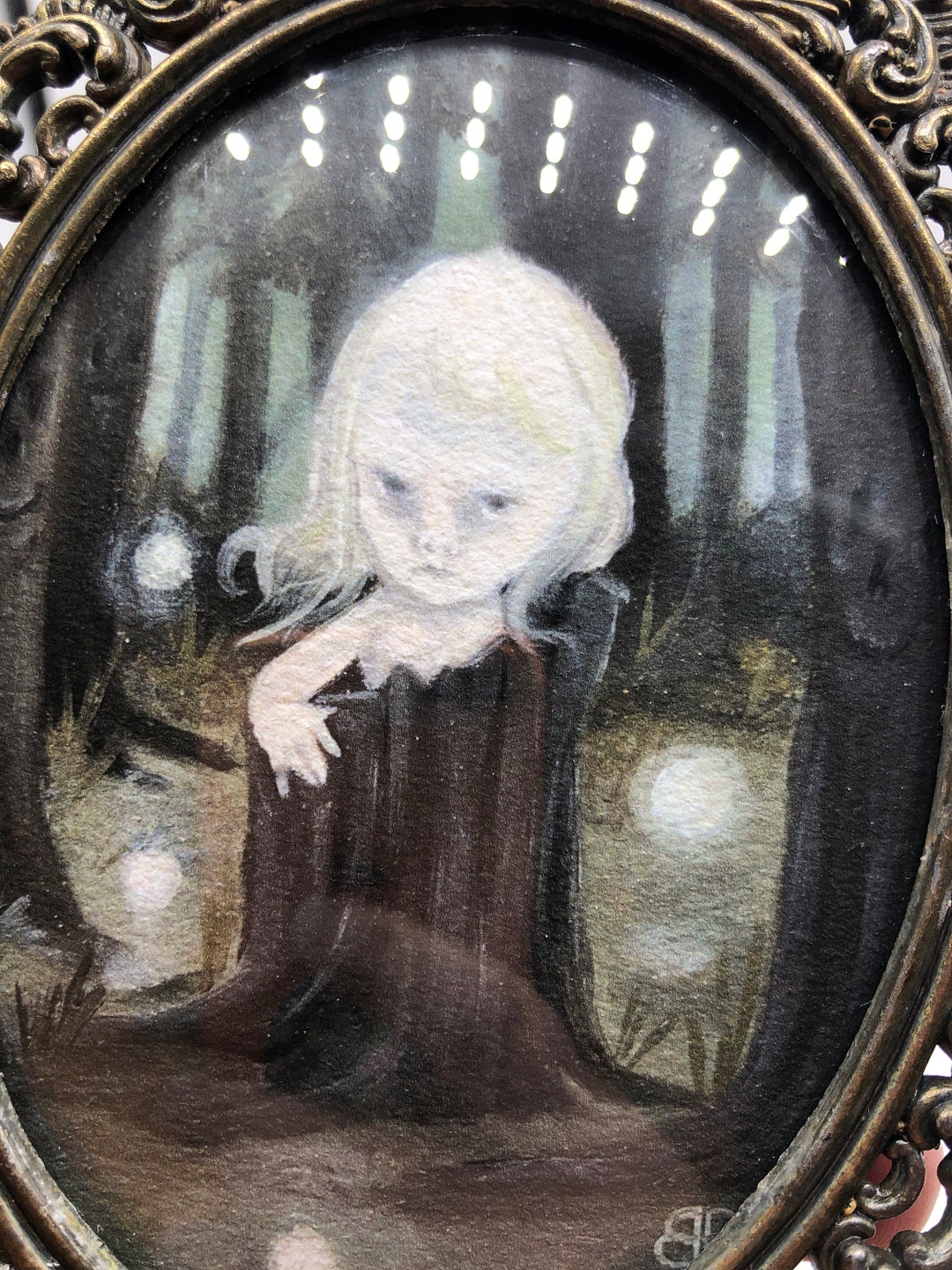 Will-o-the-wisp in a Haunted Forest Framed Giclee Print by - Etsy