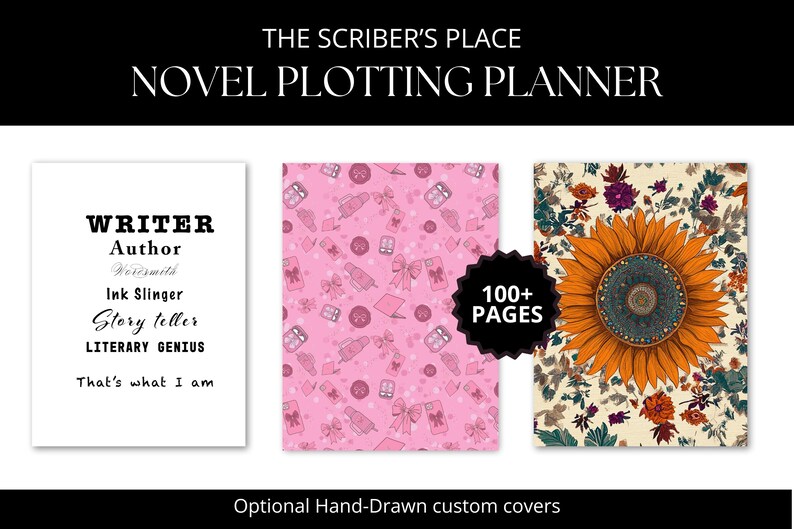Personalized Author Writing Plotter Planner - 7x10 Story Organizer, 100 ...