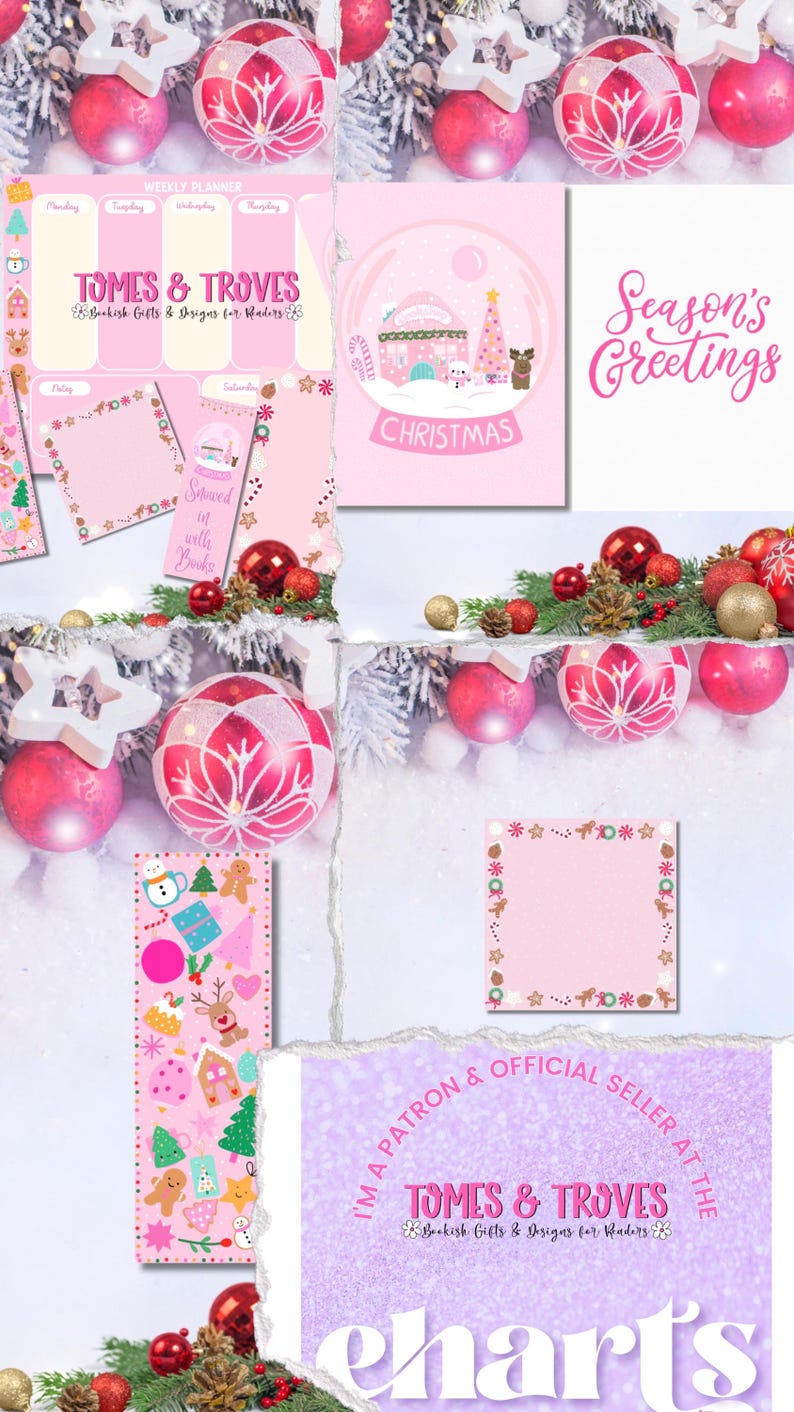 Cozy Christmas Sticky Note Pad Hand Drawn Sticky Notes - Etsy