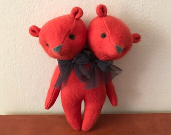 Two Headed Teddy Bear - Etsy