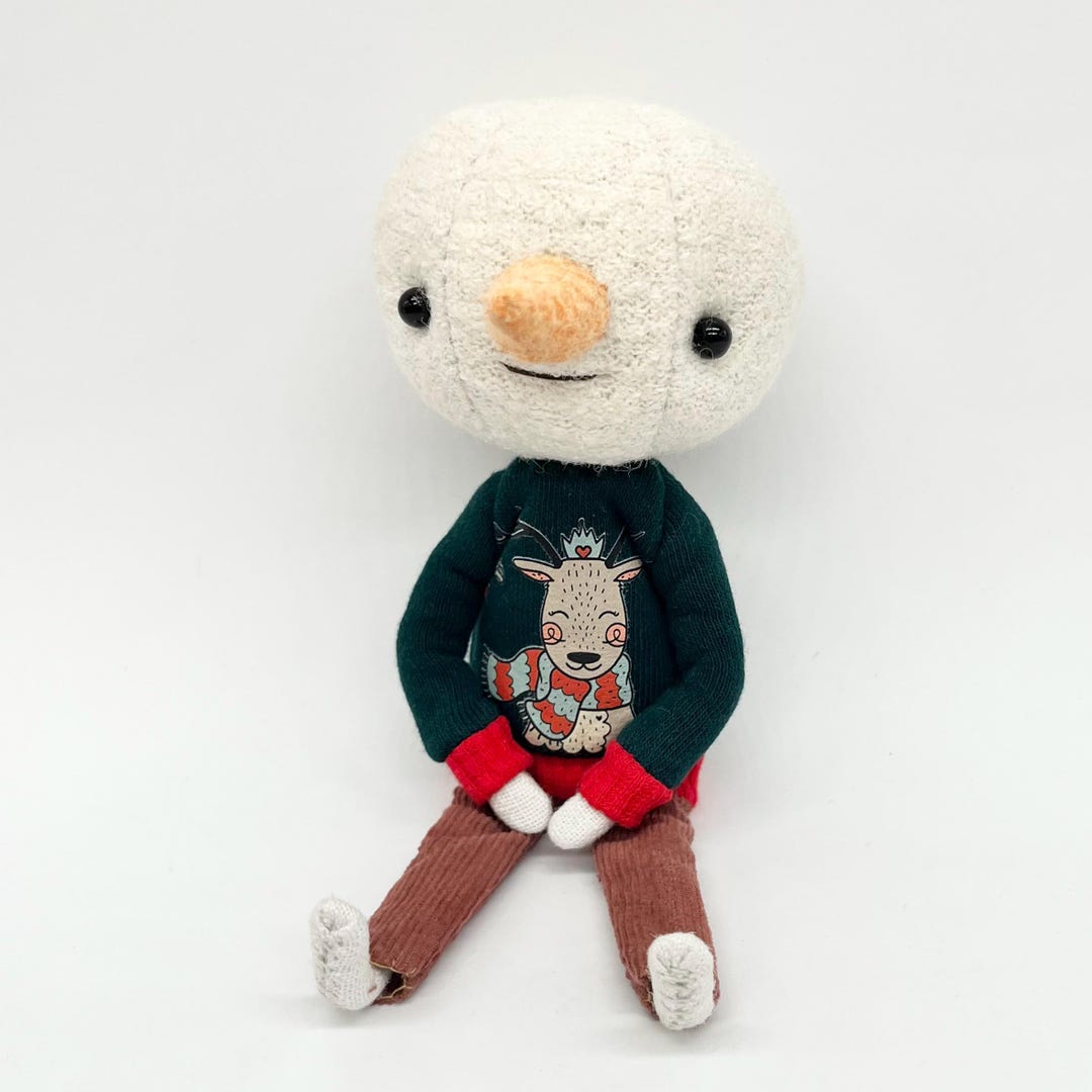 Snowman Art Doll - Etsy