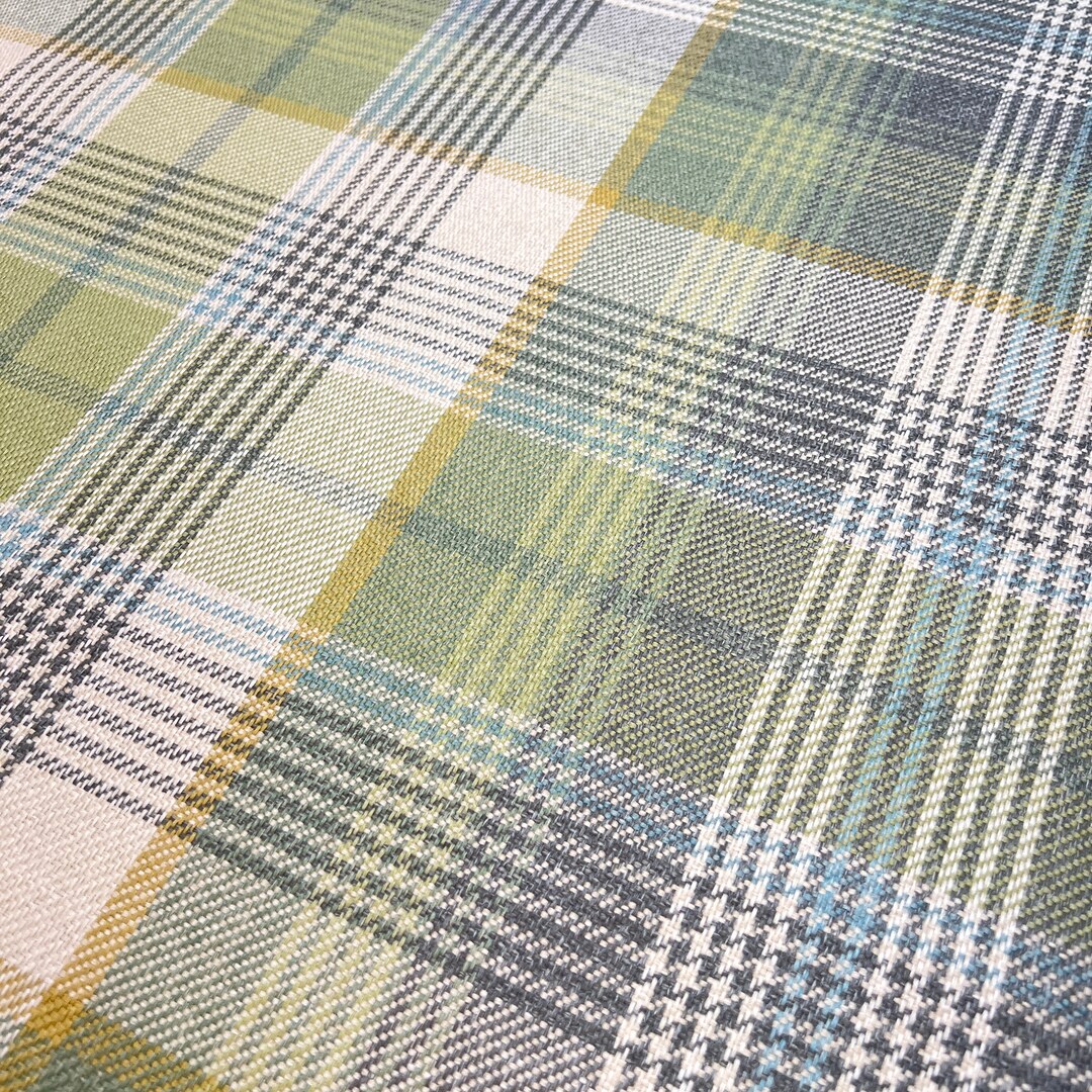 1247. Green Check Upholstery Fabric. Price per 1/2 Metre, 145cm Wide - Etsy