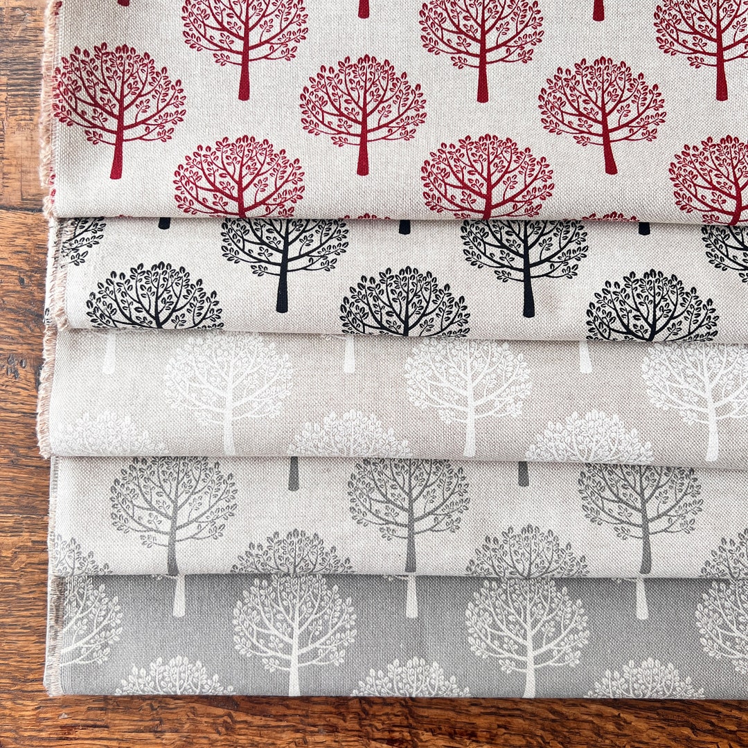 Mulberry Trees Linen Look Fabric, 140cm Wide, Price per 1/2m - Etsy