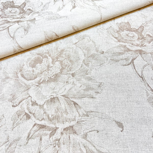 Floral Linen Fabric - Etsy