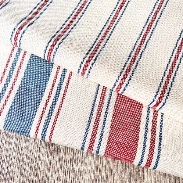Red Striped Fabric - Etsy