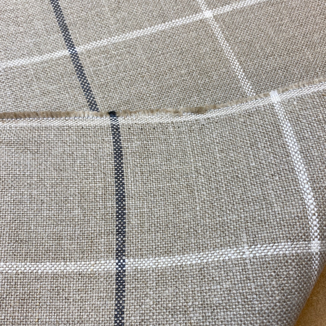 1096. Handmade Grey Check 100% Linen Cushion Cover Various - Etsy UK