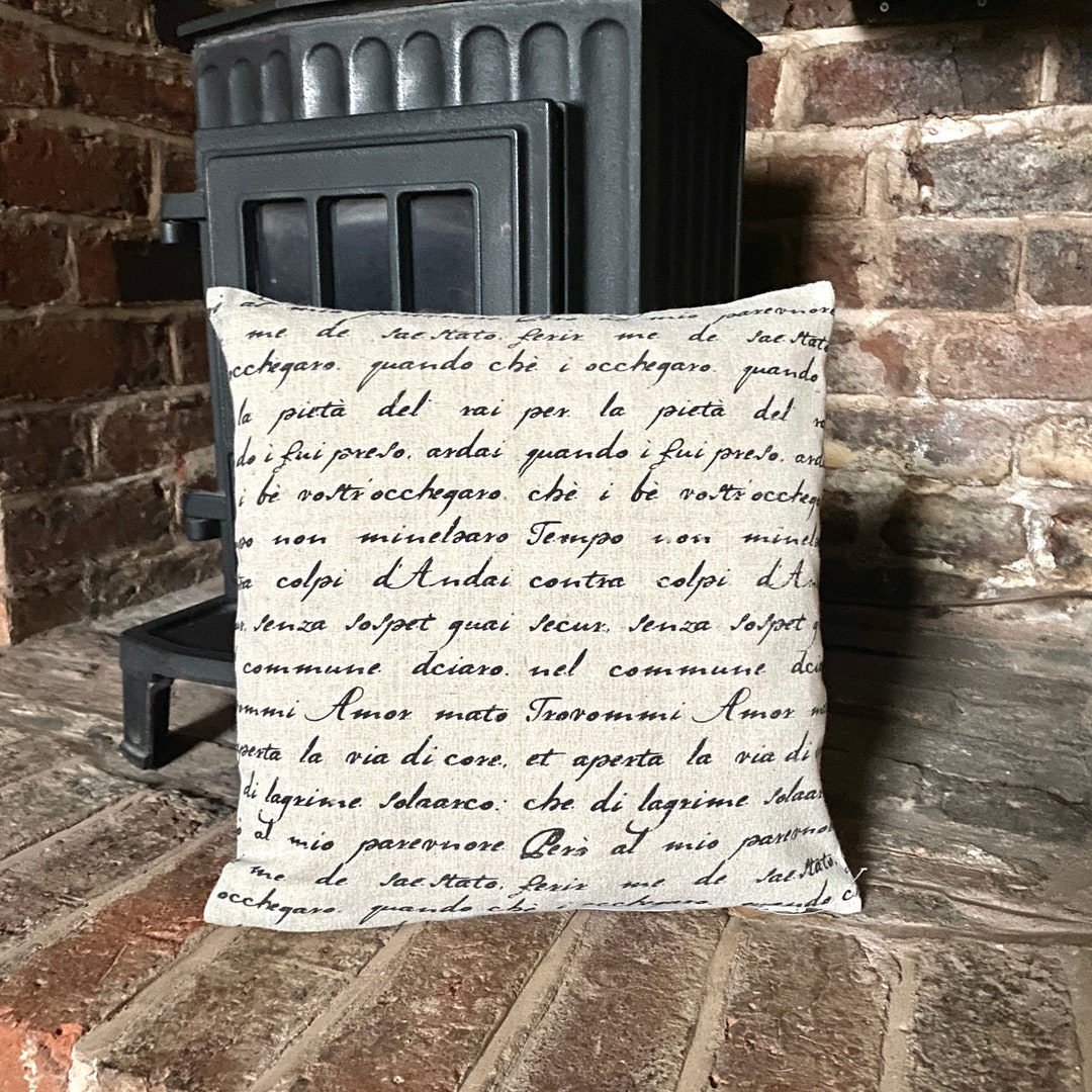 25. Handmade Shabby Chic Letters Natural LINEN Cotton Cushion Cover ...