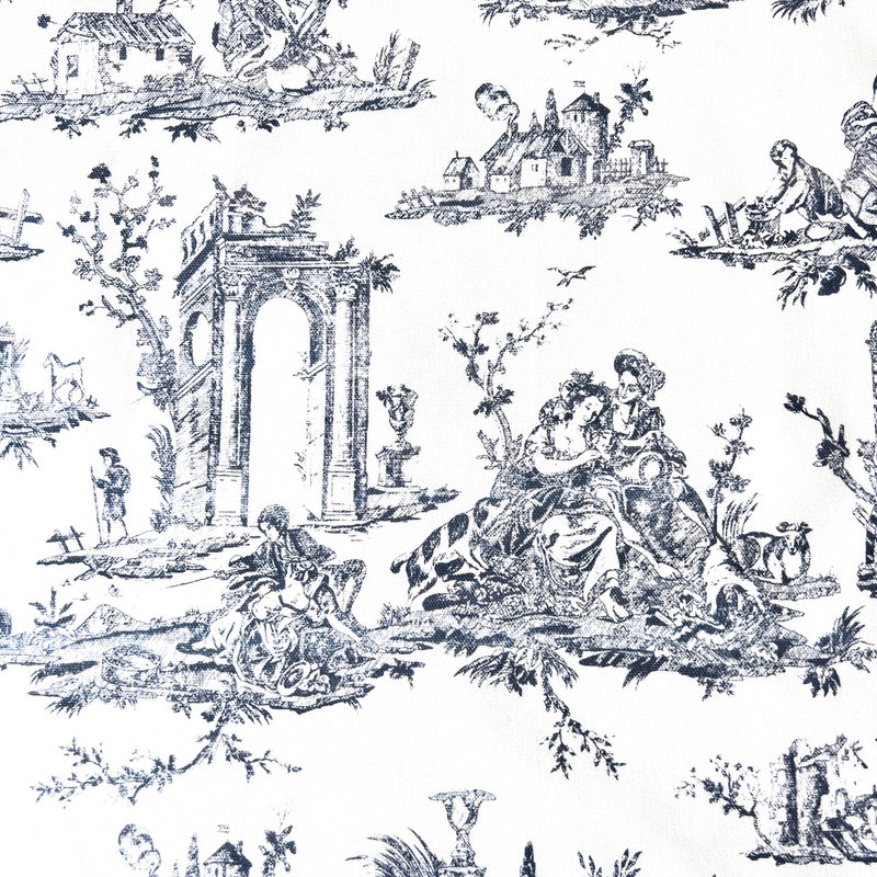 Black Toile Fabric - Etsy