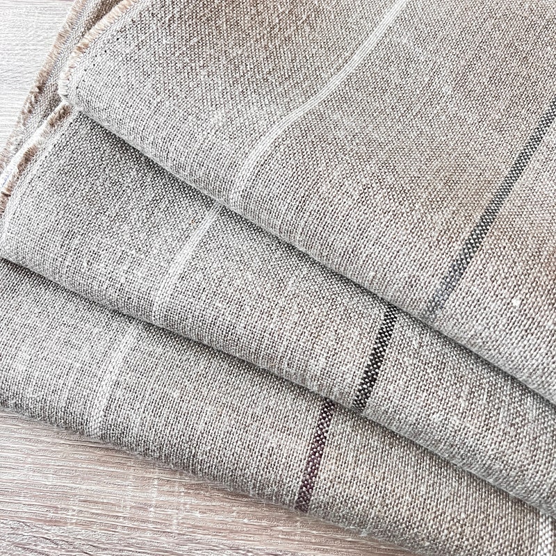 Striped Linen Fabric - Etsy