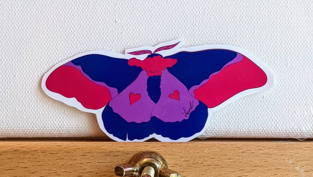 Bisexual Pride Moth Sticker - Etsy