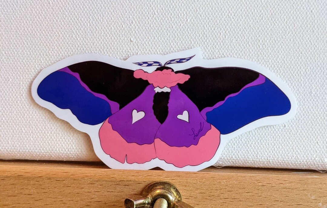 Genderfluid Pride Moth Sticker - Etsy