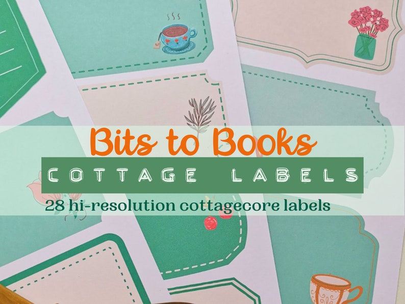 Cottagecore Printable Labels: Junk Journal Ephemera (digital Download ...